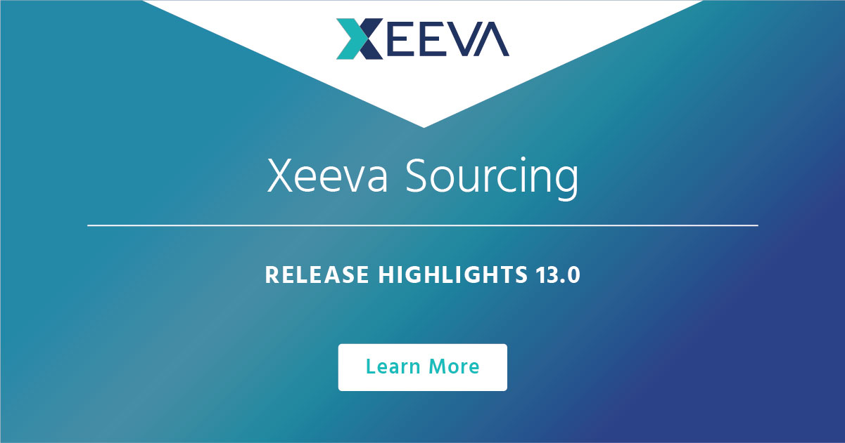 Sourcing Release Highlight 13.0 – November 2020 | Xeeva